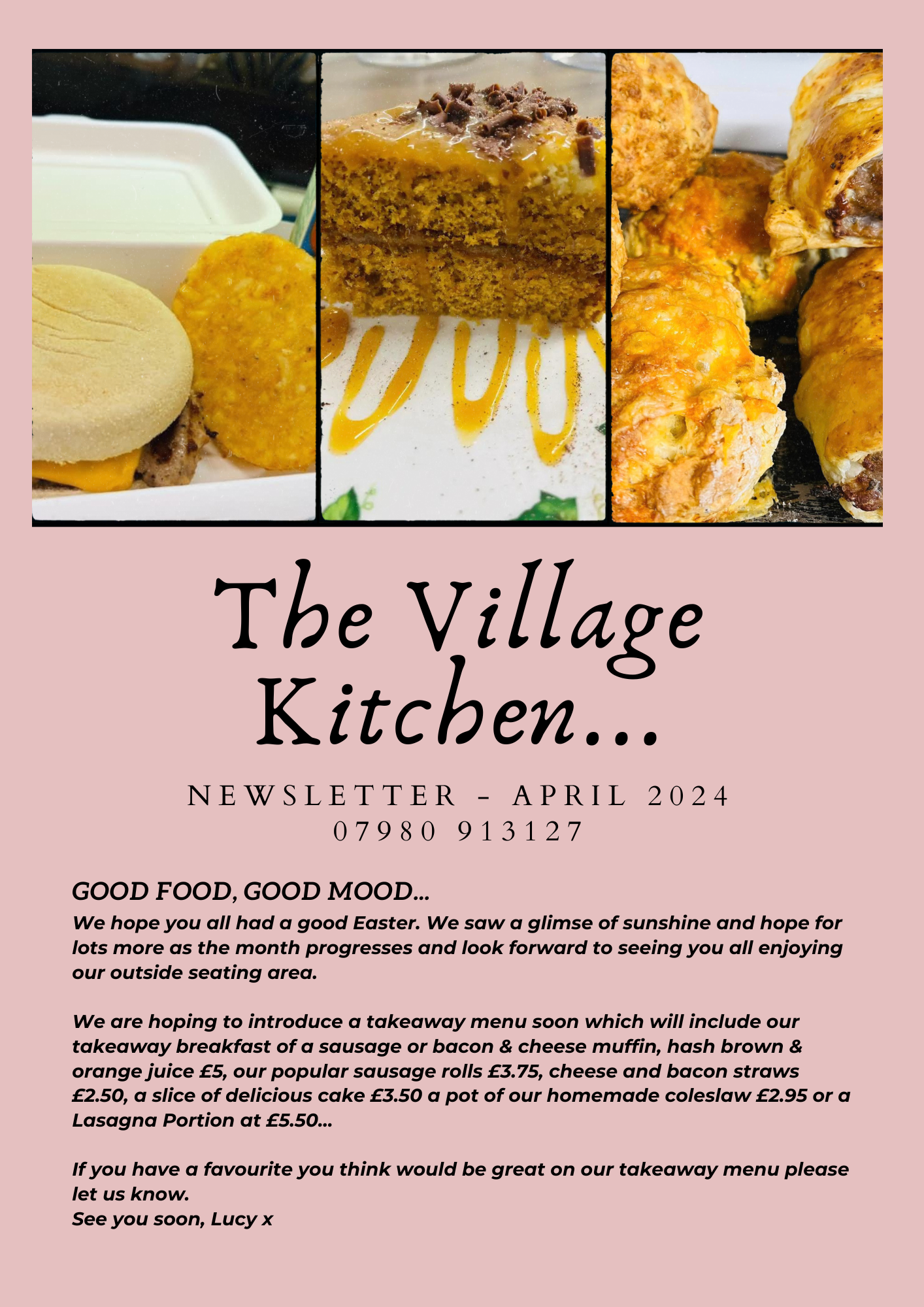 THE VILLAGE KITCHEN NEWSLETTER APRIL 2024… – THE VILLAGE KITCHEN
