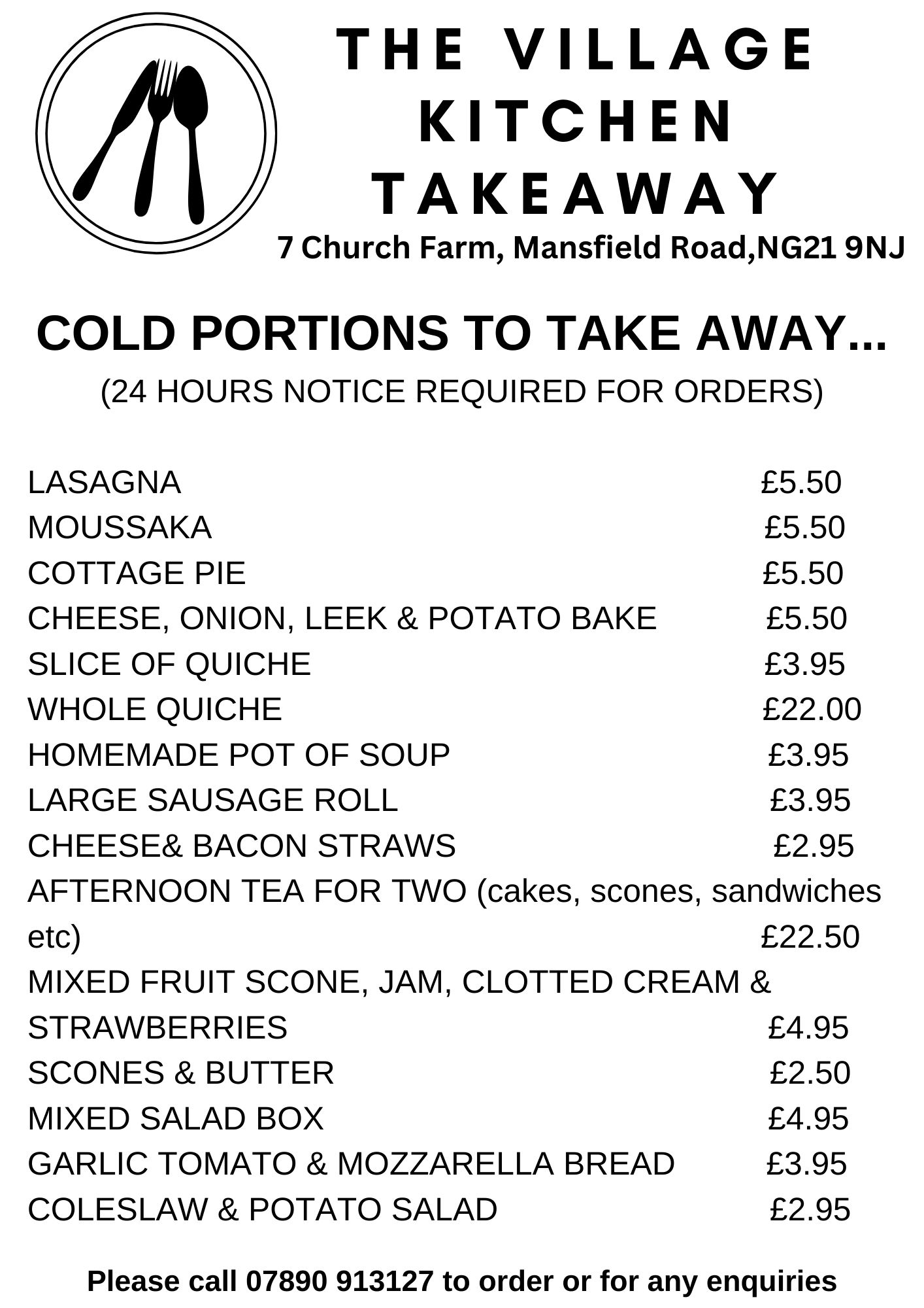 THE VILLAGE KITCHEN TAKEAWAY MENU… – THE VILLAGE KITCHEN