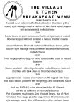 THE VILLAGE KITCHEN MENU… – THE VILLAGE KITCHEN