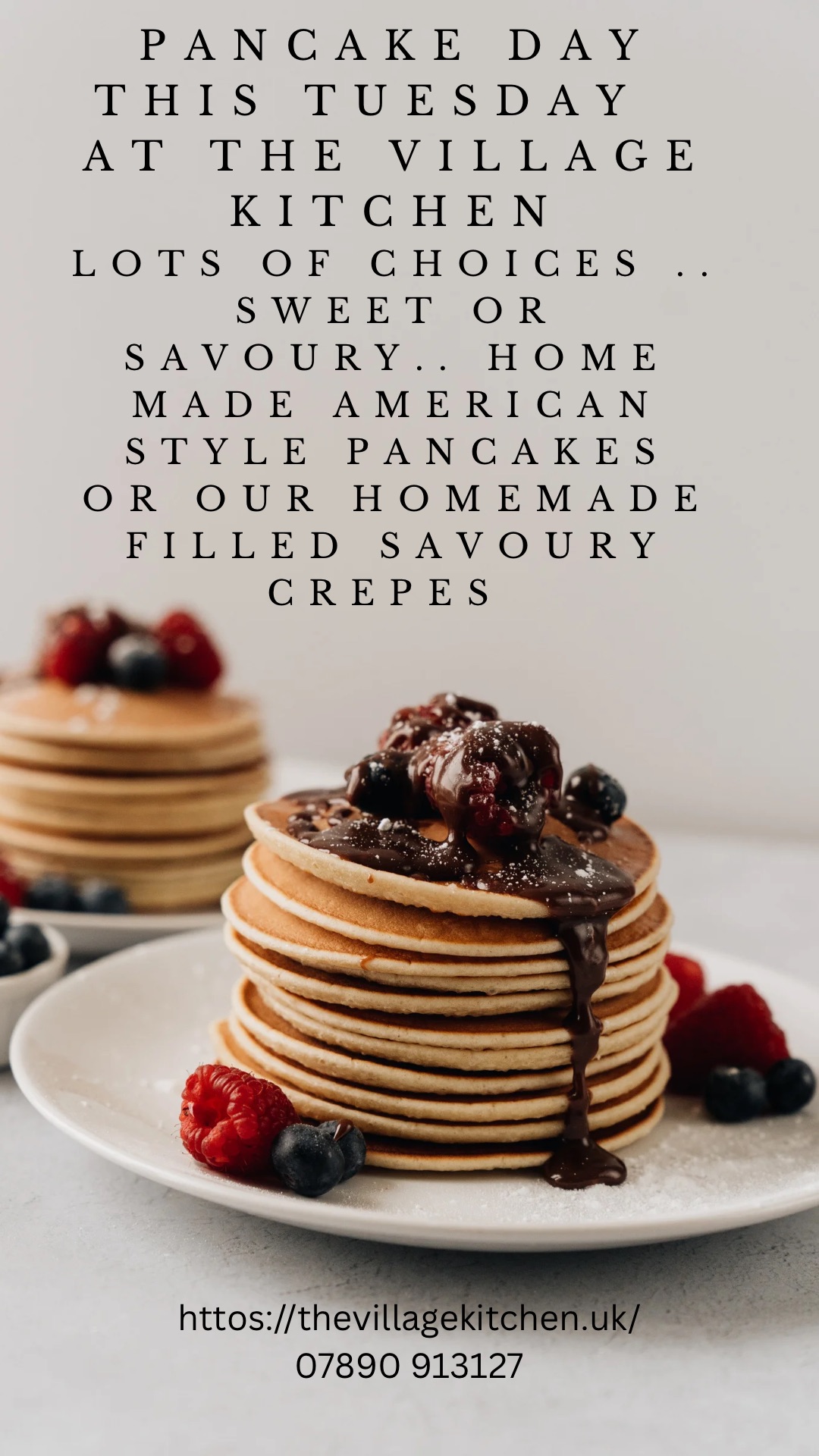 PANCAKE DAY TOMORROW AT THE VILLAGE KITCHEN… – THE VILLAGE KITCHEN